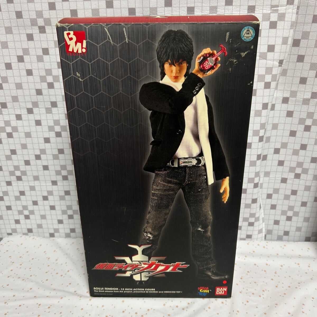 【全体的に状態が悪い】goroメディコムトイ Project BM! PBM RAH 12インチ アクションフィギュア 仮面ライダーカブト ...