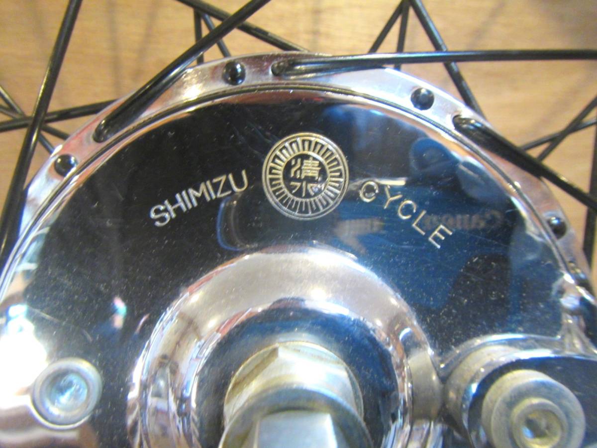 【未使用】【超レア】ブルーセンターライン「DAISIN 26”x13/8 BE」(耳付きタイヤ用)「SHIMIZU 清水 CYCLE 」刻印 内拡ハブ付き40本リム昭和自転車の落札情報詳細 ...