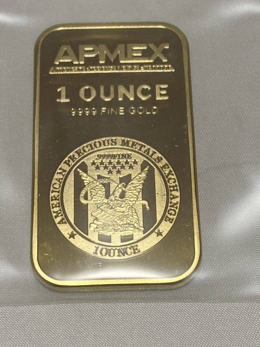 【未使用に近い】アメリカ APMEX 1OUNCE インゴット 地金型 約30.8g Gold Platedの落札情報詳細 - ヤフオク落札 ...