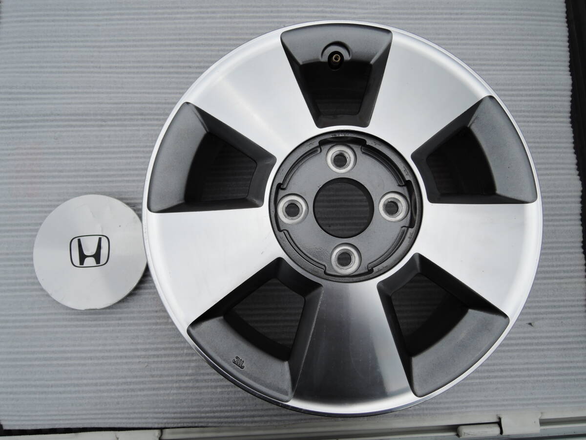 【目立った傷や汚れなし】ホンダ ゼスト JE1 JE2 アルミ ホイール 4.5J×14 +45 PCD100 4穴 SYA445A 42700-SYA-J92 コウセイ製 キャップ付き ガリ ...
