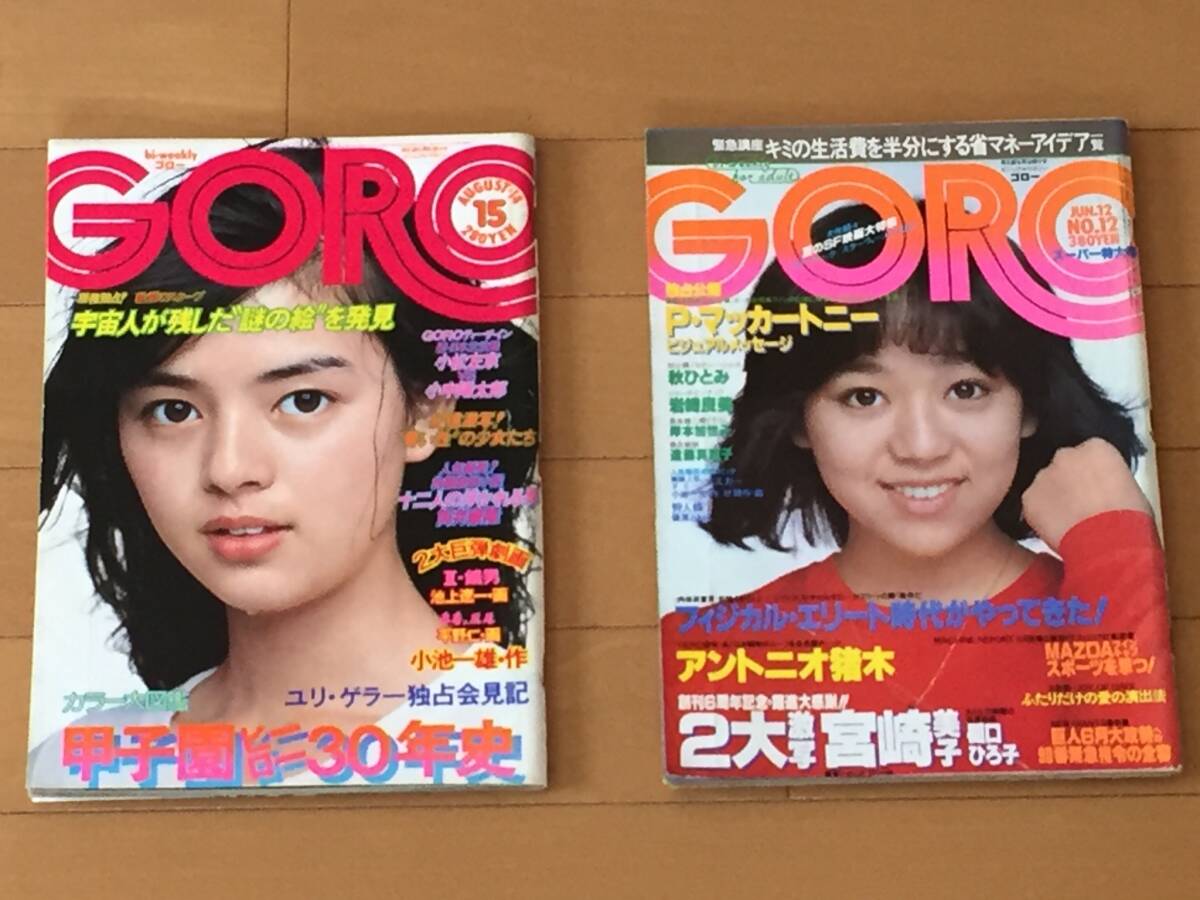 【傷や汚れあり】ビジュアルマガジンgoro19751980年2冊ピンナップ付き岡田奈々 キャシー中島 岩崎良美 宮崎美子 秋ひとみ カラー大図鑑 甲子園30年史の落札情報詳細 