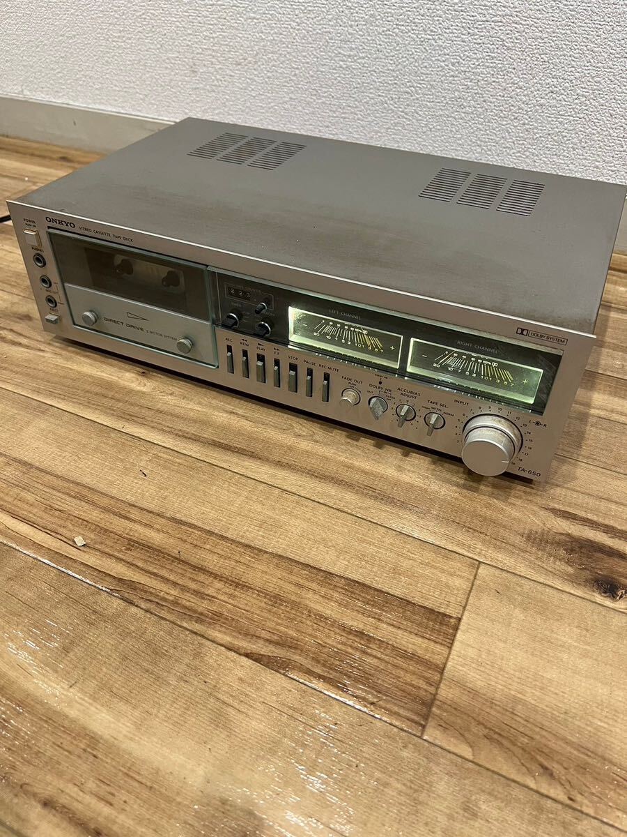 【やや傷や汚れあり】1円 ONKYO オンキョー TA-650 カセットデッキ 音響機器 オーディオ ジャンク/通電OKの落札情報詳細 ...