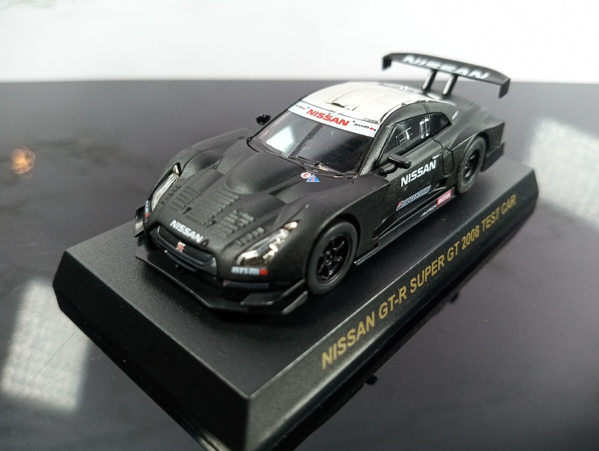 【目立った傷や汚れなし】京商 NISSAN GT-R SUPER GT 2008 TEST CAR S=1/64 GT-R レーシングカー ...