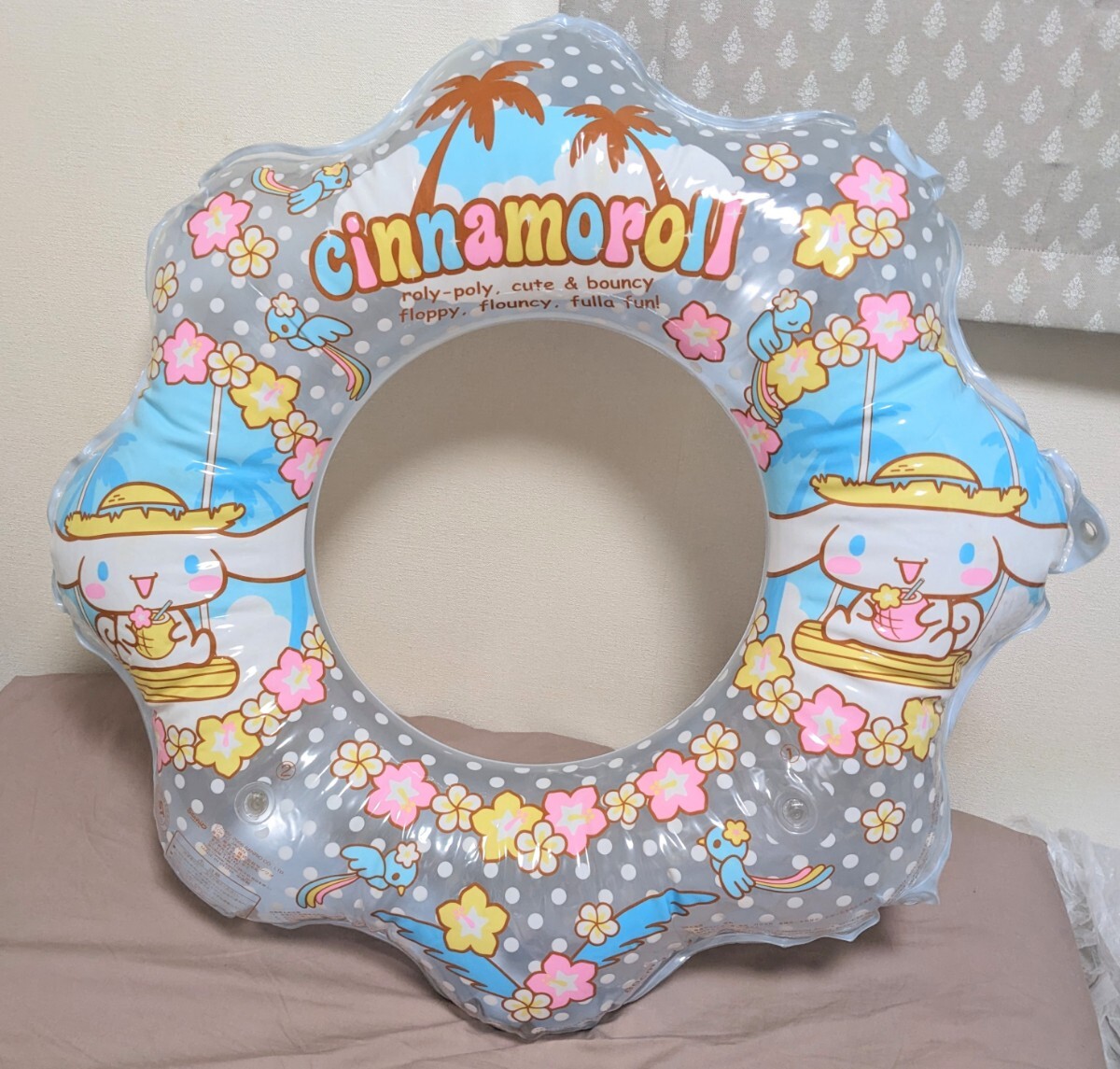 【傷や汚れあり】シナモロール 浮き輪 80cm サンリオ 空ビ 空気ビニール風船 Inflatable Cinnamoroll Sanrio ...