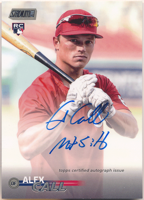 【目立った傷や汚れなし】☆ Alex Call MLB 2023 Topps Stadium Club RC Rookie Signature ...