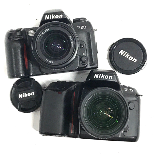 【全体的に状態が悪い】Nikon F70 AF NIKKOR 28-80mm 1:3.5-5.6D/F80 AF NIKKOR 35-70mm 1:3.3-4.5 フィルム カメラ まとめ ...