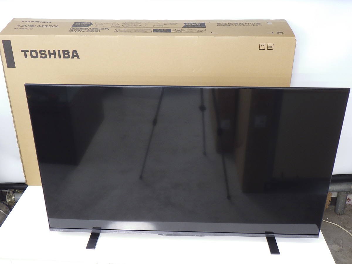 【目立った傷や汚れなし】使用少 2024年 43型 4K 液晶テレビ TVS 東芝 レグザ REGZA 43M550L 直下型LEDバックライト レグザエンジンZR2 androidtv 43 ...