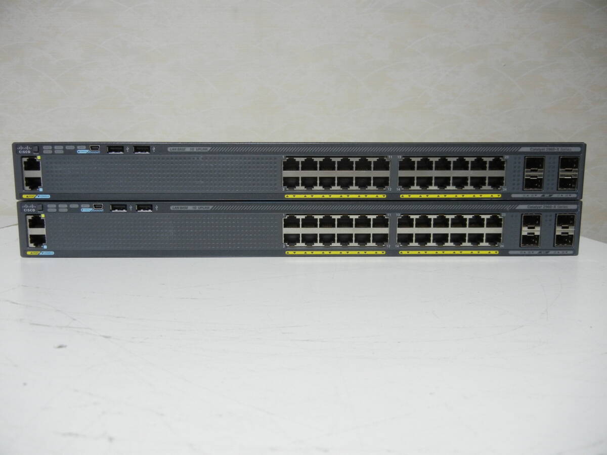 【やや傷や汚れあり】《》【中古】2台SET Cisco WS-C2960X-24TS-L Catalyst 2960-Xシリーズ Stackモジュール付き 初期化の落札情報詳細 - Yahoo ...