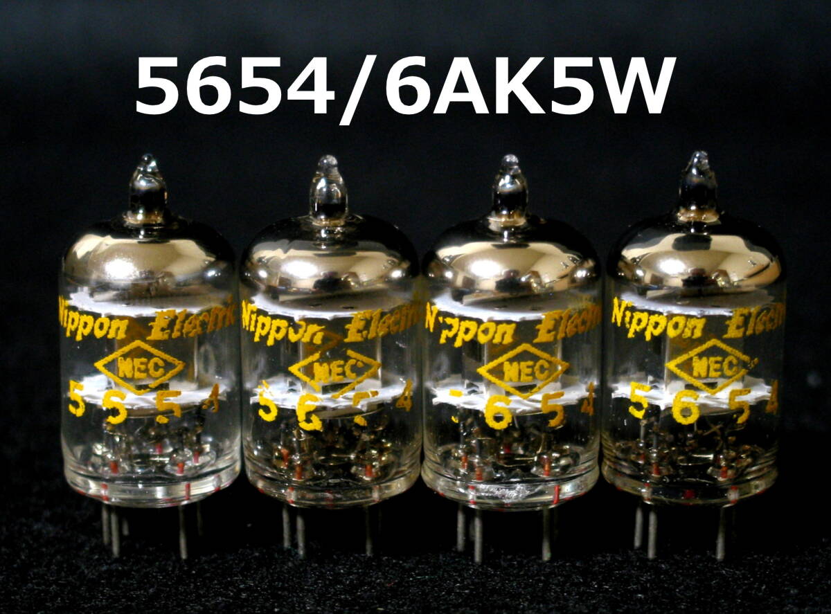 【目立った傷や汚れなし】【箱なし】NEC 5654／6AK5W／シャープカットオフRF増幅用5極管／ニッケルプレート／6AK5の高信頼管 真空管／4本セット（同一ロット）①の落札情報詳細 ...