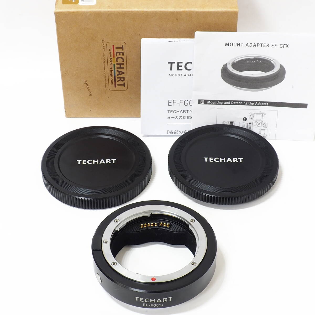 【未使用に近い】TECHART EF-FG01+ MOUNT ADAPTER EF-GFX for Canon EF Mount Lens FUJIFILM GFX 50S 50SII 50R ...