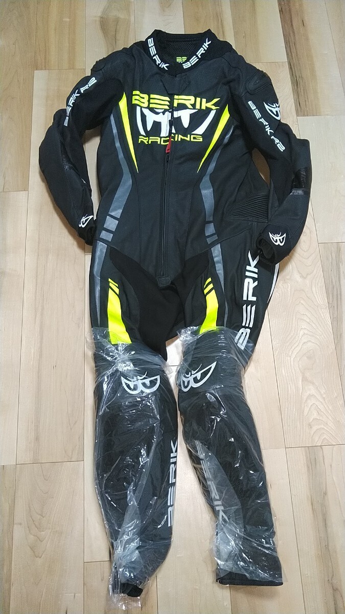 【未使用】ラスト/未使用品/2024/BERIK/レーシングスーツ/黒＆白＆黄/171334/サイズ/52/L～XL/定価230000円/走行会/サーキット/峠/MFJ公認モデルの落札情報詳細 ...