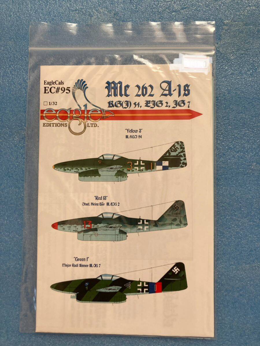 【未使用】イーグルカル 1/32 EC#95 メッサーシュミットMe262a-1 Ⅲ./KG(J)54, Ⅲ./EJG2, Ⅲ./JG7の落札 ...