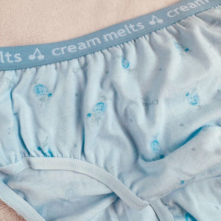 【未使用】人気品♪最後の1枚 可愛いクリームソーダ柄♪水色ショーツ（パステルブルー） さくらんぼ 女児 綿 150 萌え ロリ 妹 娘 下着 ...