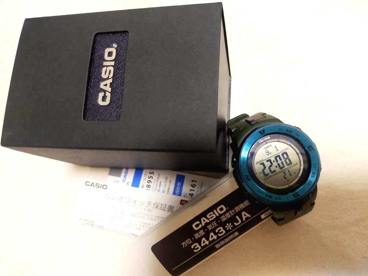 【目立った傷や汚れなし】希少/美品 カシオ CASIO プロトレック PRO TREK PRG-330-2AJF 3443 正規品 VIVID ...