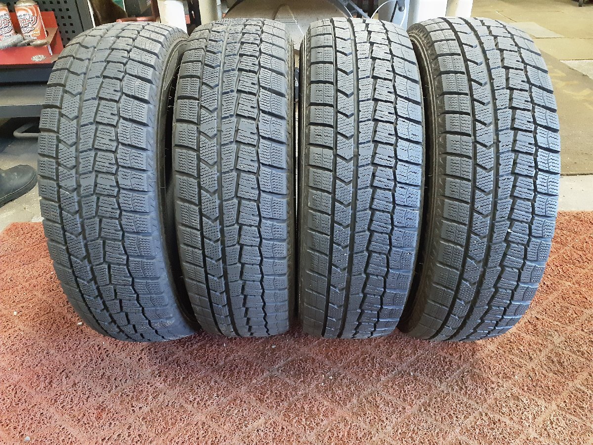 【目立った傷や汚れなし】パF4096② 175/65R14 82Q 2本のみ DUNLOP WINTER MAXX 02 送料無料 ’21年 フィット アクア デミオ パッソ ノート ティーダ ...