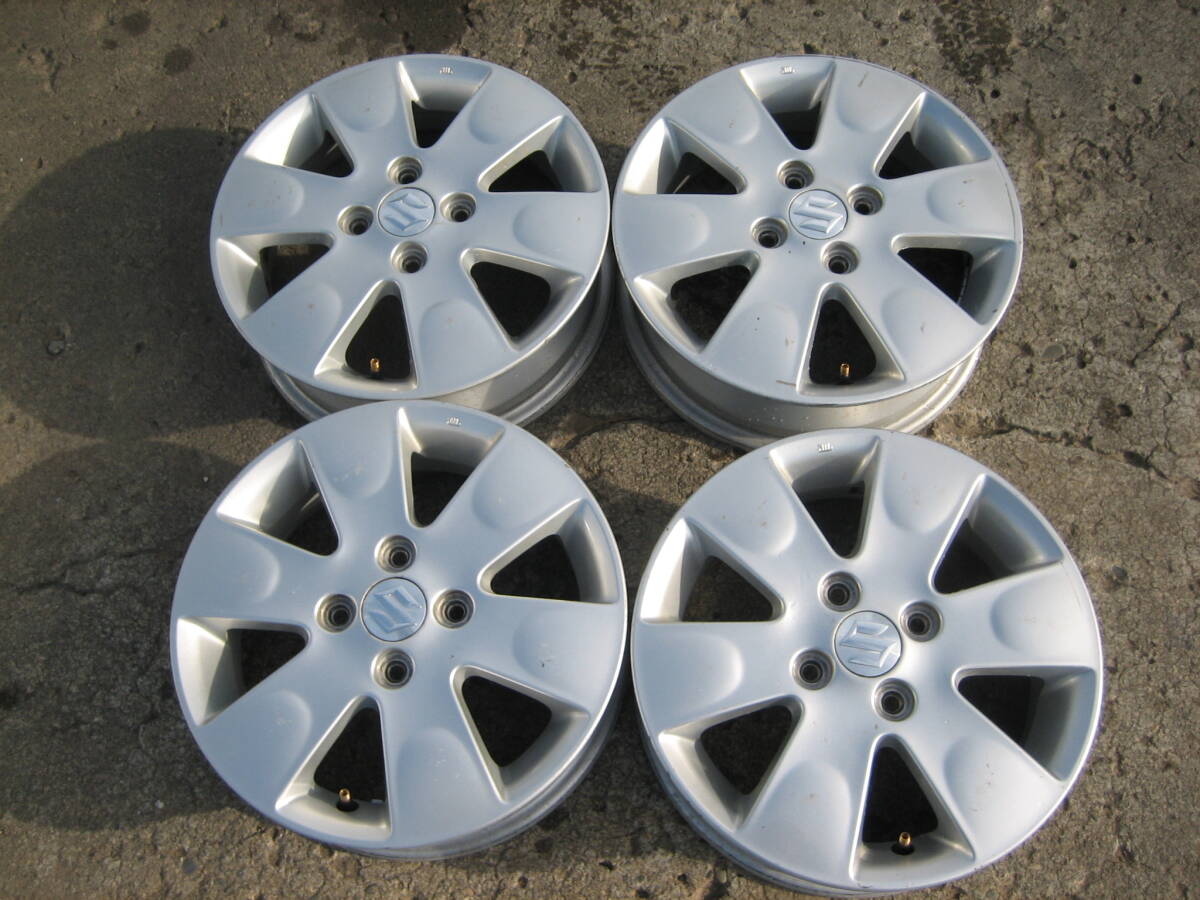 【やや傷や汚れあり】スズキ純正 アルミホイール 14インチ アルミ ホイール 4.5J +50 4穴 PCD100 4本セットの落札情報詳細 - Yahoo!オークション落札価格検索 オークフリー