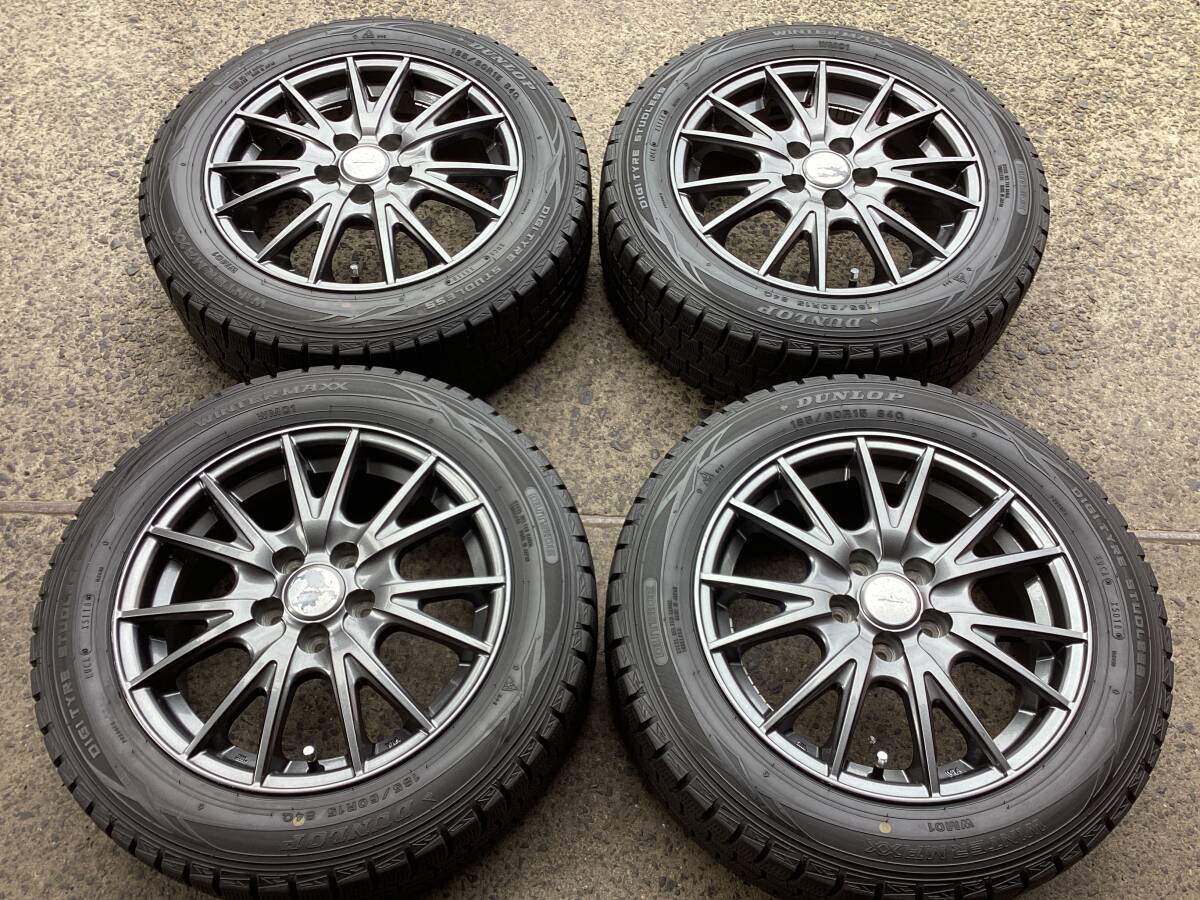 【やや傷や汚れあり】M7814 WEDS VELVA SPORT 15インチ 6J +43 100/5H＆185/60R15 スタッドレス 4本の落札情報詳細 - Yahoo!オークション落札 ...