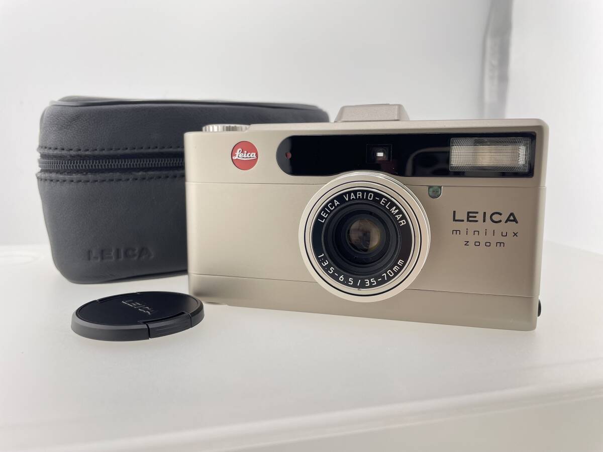 【目立った傷や汚れなし】ライカ LEICA minilux zoom コンパクトフィルムカメラVARIO-ELMER 35-70mm ケース ...