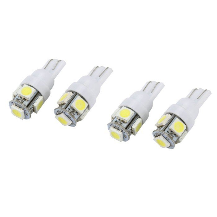 【未使用】【vaps_4】T10 LEDバルブ 4個セット 《ホワイト》 12V車用 5連 ウェッジ球 ウェッジバルブ ポジションランプ ルームランプ 送込の落札情報詳細 - Yahoo ...