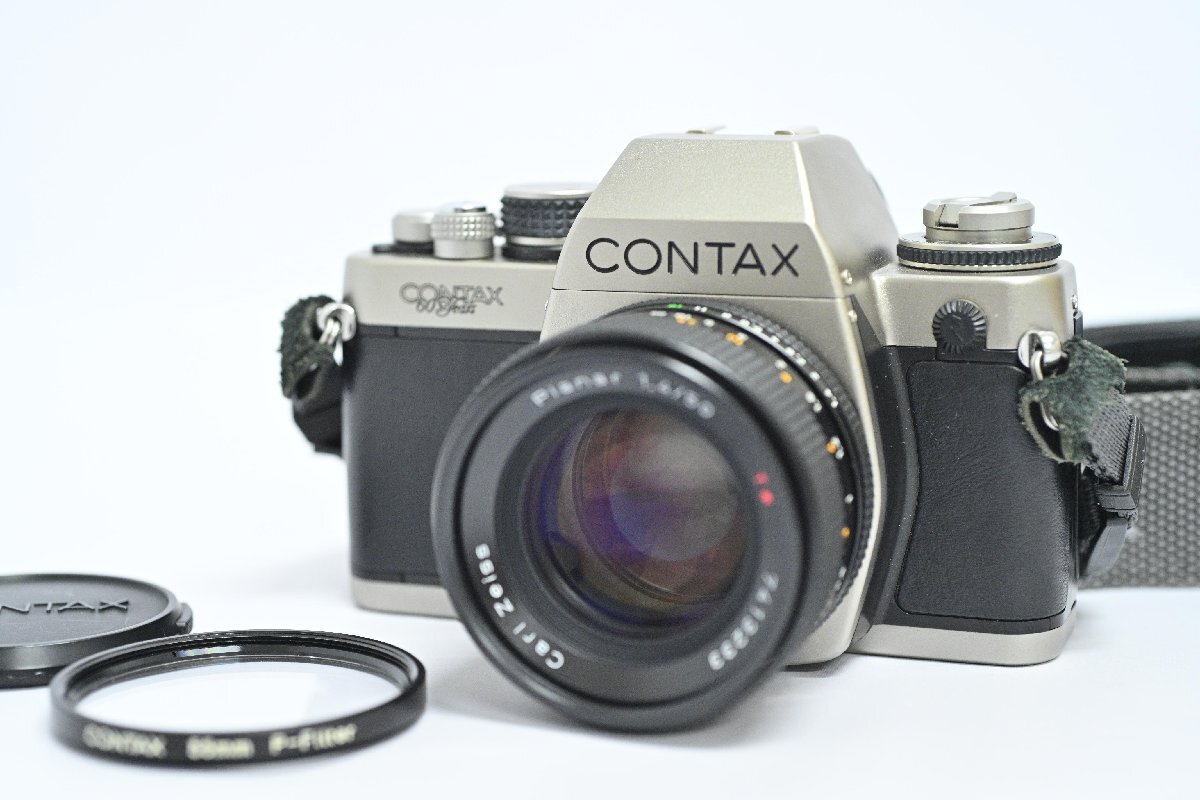 【傷や汚れあり】(8-21876)CONTAX コンタックス S2 60周年記念モデル Carl Zeiss カールツァイス Planar 50mm F1.4 フィルムカメラ 一眼レフ【緑和堂 ...
