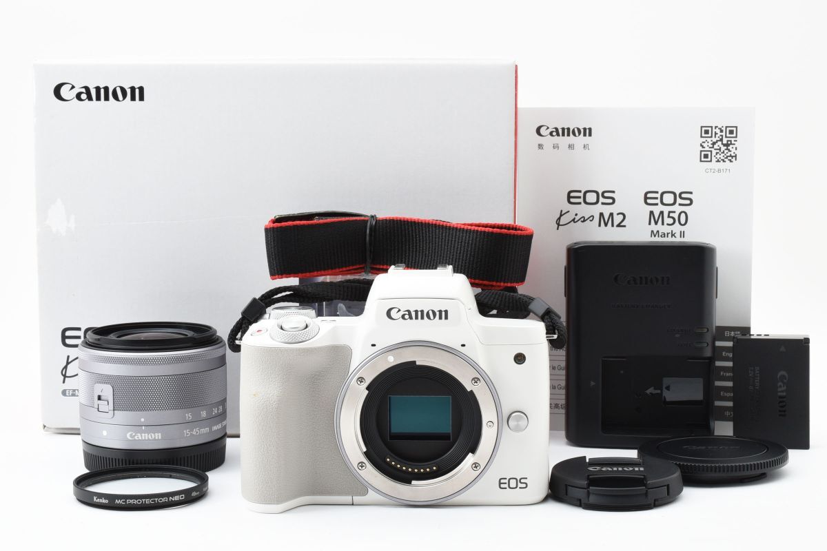 【やや傷や汚れあり】#y118★極上美品★ Canon キャノン EOS Kiss M2 EF-M 15-45mm 数回使用のみの落札情報詳細 ...