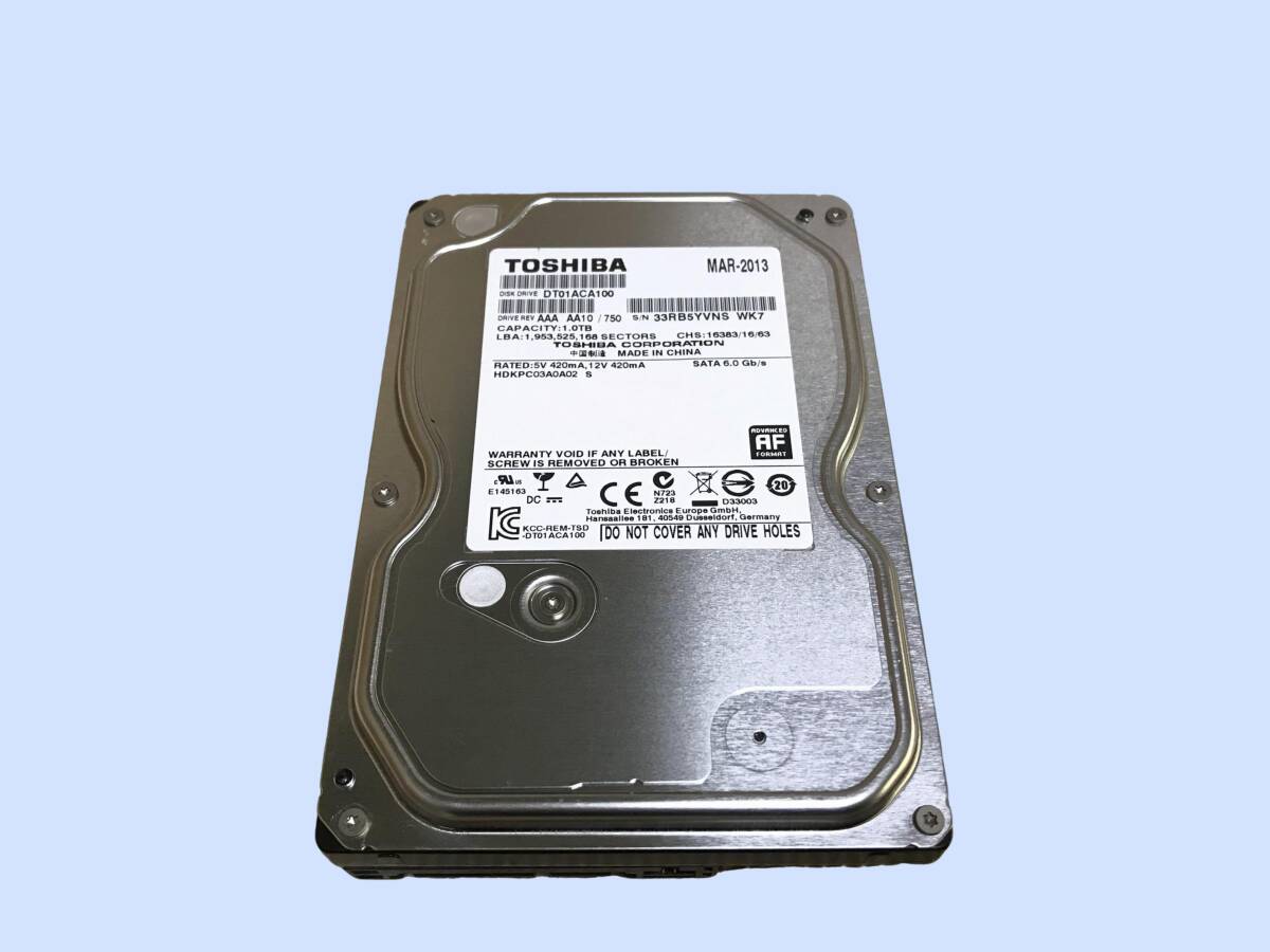 【傷や汚れあり】M4883 TOSHIBA 東芝 HDD 1TB 3.5インチ SATA HDD DT01ACA100 使用 26654時間 全国送料無料の落札情報詳細 - Yahoo ...