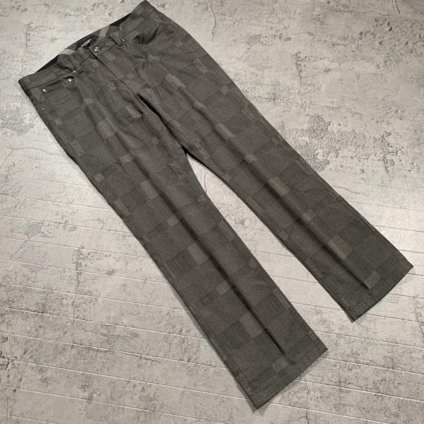 【目立った傷や汚れなし】【BLACK LABEL CRESTBRIDGE】ブラックレーベルクレストブリッジ(L)総柄 チノ パンツ グレー系の ...