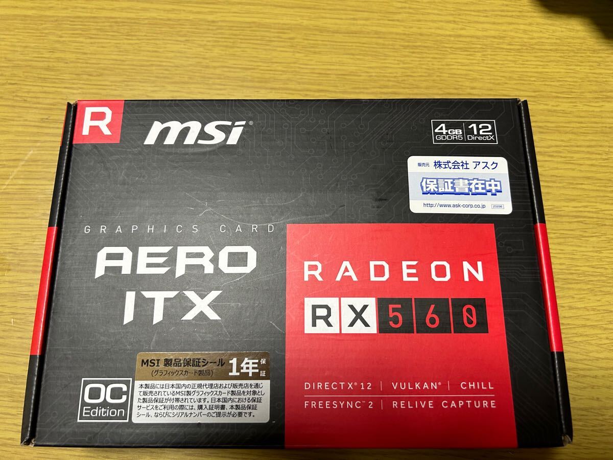 【やや傷や汚れあり】MSI Radeon RX 560 AERO ITX 4G OC グラボ AMD HDMI グラフィックボードの落札情報 ...