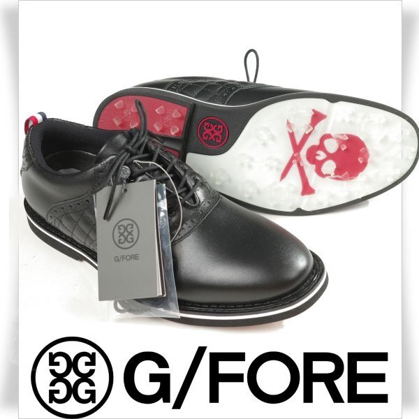 【未使用】新品1円～★定価4.1万 G/FORE ジーフォア メンズ 牛革 ガリバンター スパイクレス ゴルフシューズ US9.5 26.5cm 黒 QUILTED SADDLE 8921 の ...