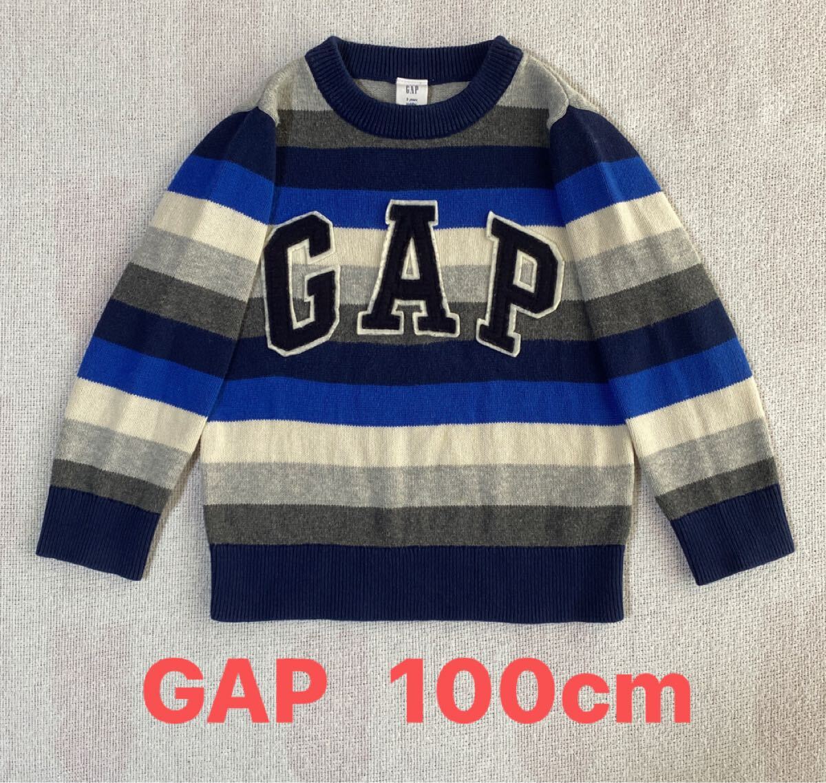 【未使用に近い】GAPベビー セーター 100cm ボーダー ブルー・グレー系 コットン100% ボーイズ 柔らかい肌触りの落札情報詳細 - Yahoo!オークション落札価格検索 オークフリー