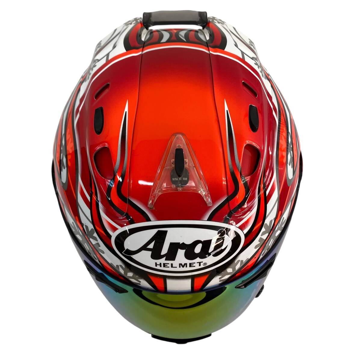 【やや傷や汚れあり】【即決】 Arai アライ RX-7 RR5 HAGA ハガ 芳賀紀行 フルフェイスヘルメット ※ミラーシールド付き Mサイズ レッド系 赤系 13565-100の落札情報 ...