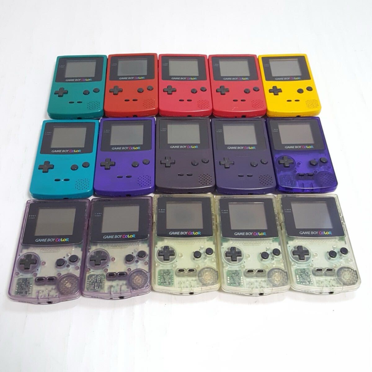 【全体的に状態が悪い】304) ゲームボーイカラー 本体 15台 まとめ 動作未確認 ジャンク CGB-001 Nintendo ニンテンドー ...
