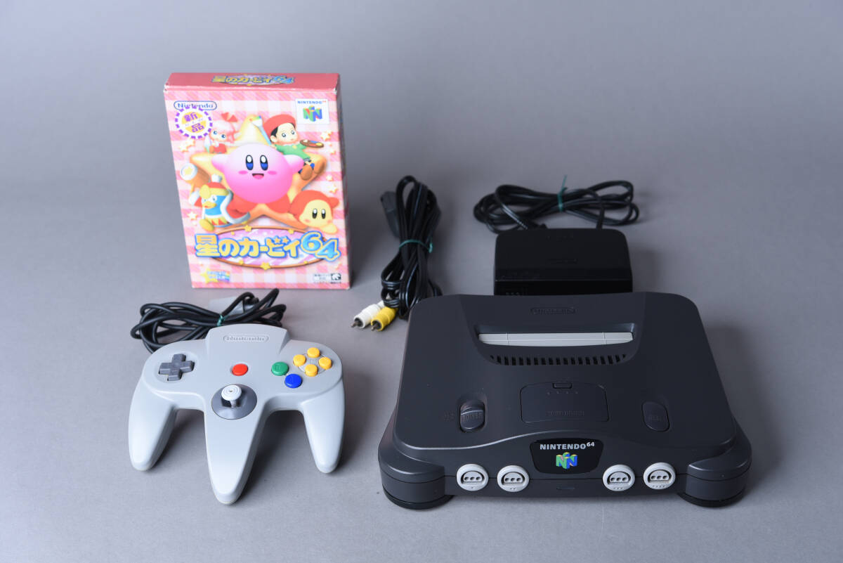 【傷や汚れあり】【SBCB/G】034 Nintendo ニンテンドー 64 本体 NUS-001 ブラック/コントローラー /ソフト 星の ...