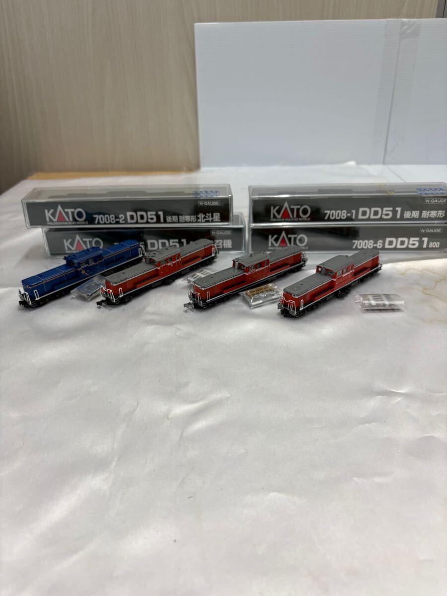 【目立った傷や汚れなし】未使用級 KATO 7008-1 DD51 後期 (耐寒形) 7008-2 DD51 後期 耐寒形 7008-5 DD51 842 お召機 7008-6 DD51 ...