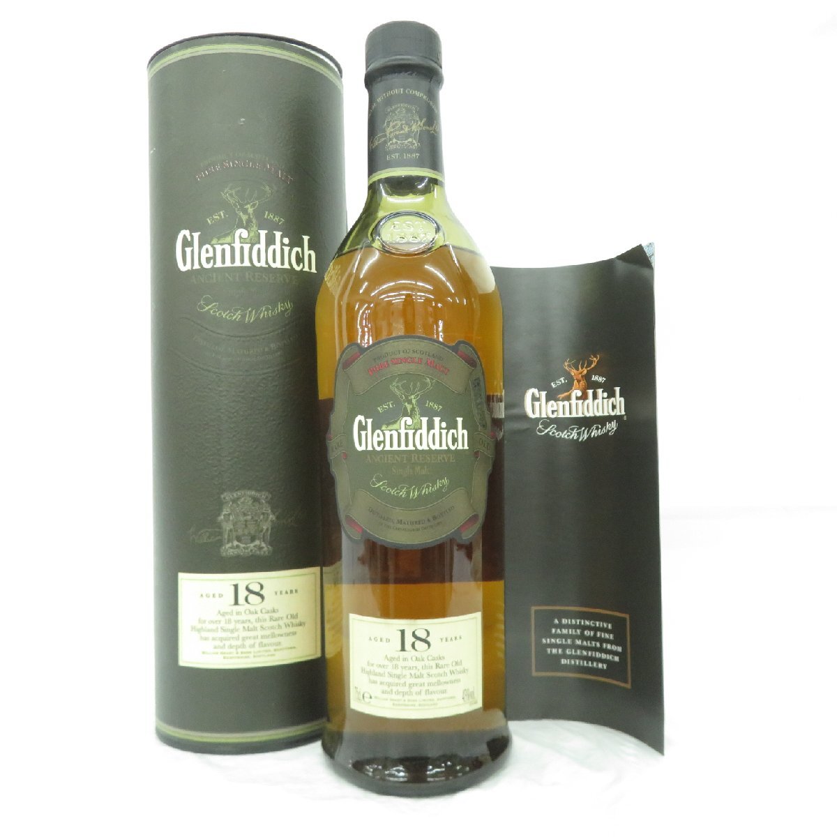 【未使用】【未開栓】Glenfiddich グレンフィディック 18年 エンシェントリザーブ ウイスキー 750ml 43% 箱/冊子付 ※目減り有 11735714 1213の落札情報詳細 ...