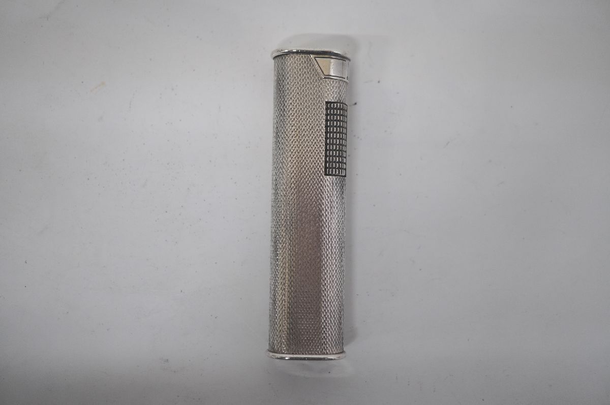 【傷や汚れあり】[12-44] dunhill ダンヒル PAT.No.3910750 DES.PAT.NO.235456 ガスライター ローラー式 シルバー 楕円形 喫煙具 ヴィンテージ ...