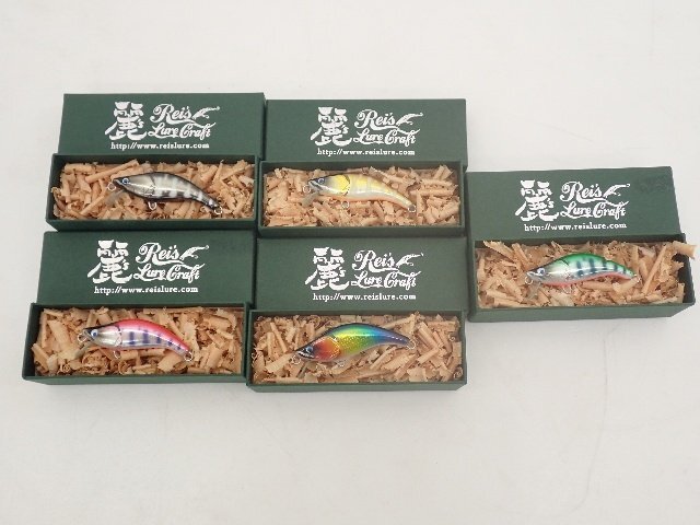 【未使用】【未使用品】Reis Lure Craft 麗’s レイズミノー Reis Lure Craft ハンドメイドルアー バルサ 5点 ...
