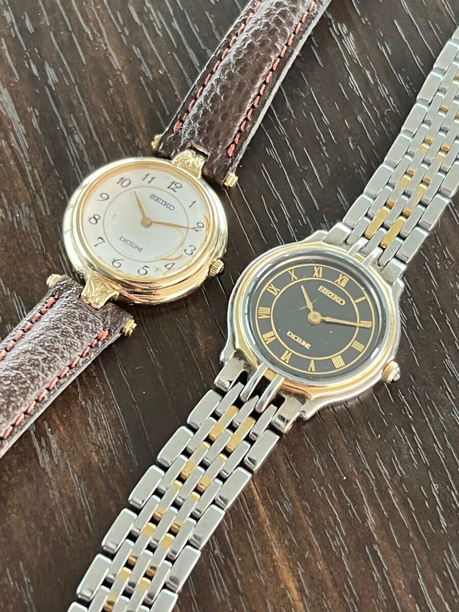 【傷や汚れあり】セイコー SEIKO レディース腕時計 EXCELINE エクセリーヌ 4N20-0860 3F30-0A20 クォーツ ブランド まとめセット 動作品 新品電池の落札情報詳細 ...