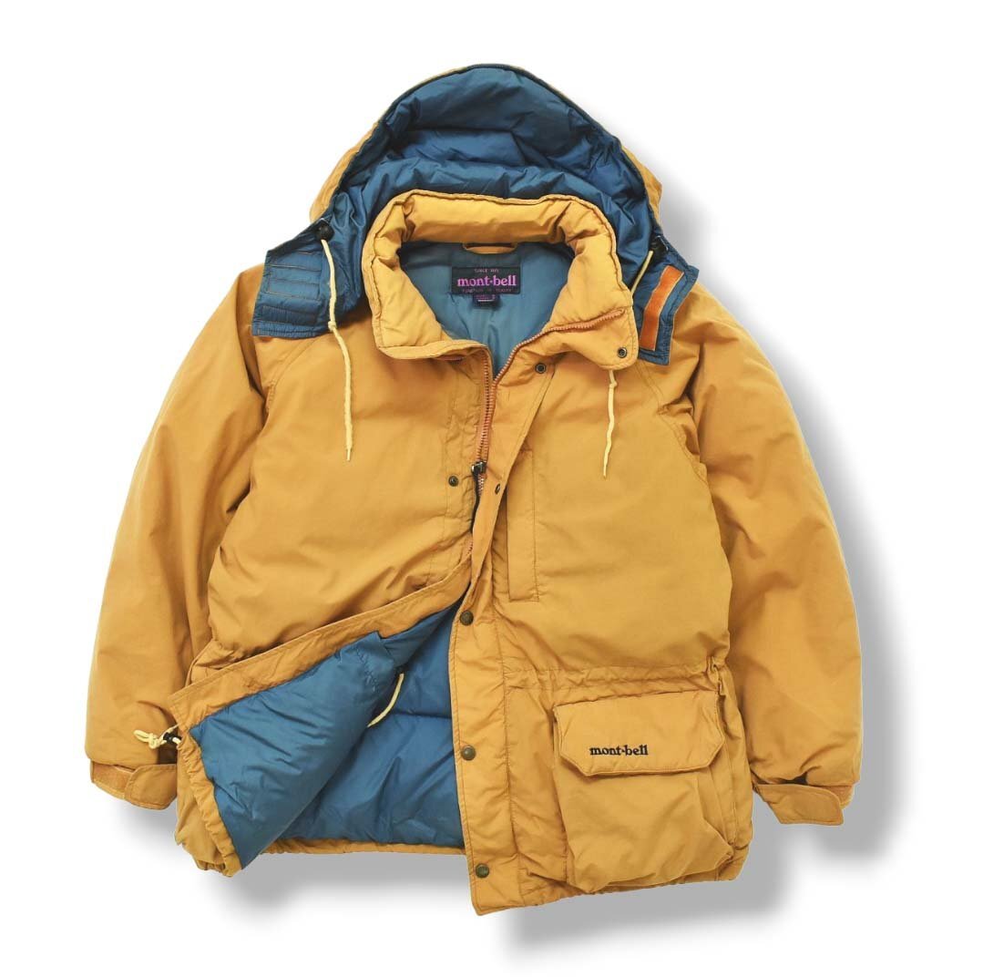 【目立った傷や汚れなし】★肉厚 90s ヴィンテージ モンベル montbell クラシック ダウン ジャケット M ライト ブラウン ビッグシルエット アウトドア ウェア 登山★の落札情報 ...