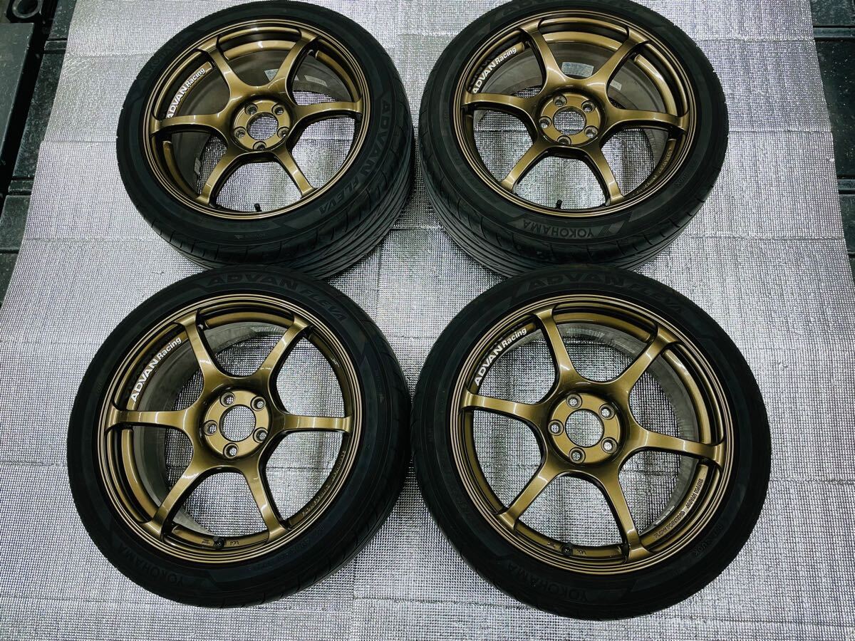 【目立った傷や汚れなし】YOKOHAMA ADVAN RACING RGⅢ RG3 17インチ 7.5J +50 PCD100 5H ...