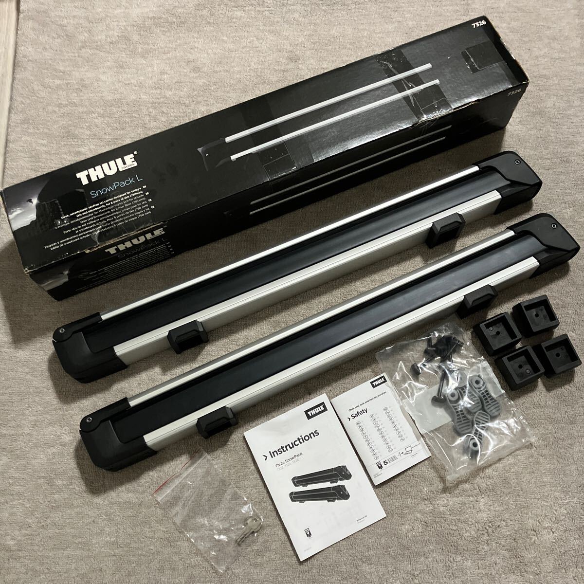 【未使用に近い】THULE 7326 スノーパック スキーキャリア・スノーボードキャリア (積載幅75cm) ウイングバーEVO 対応品 Snow Pack 7326 スーリーの落札情報詳細 ...