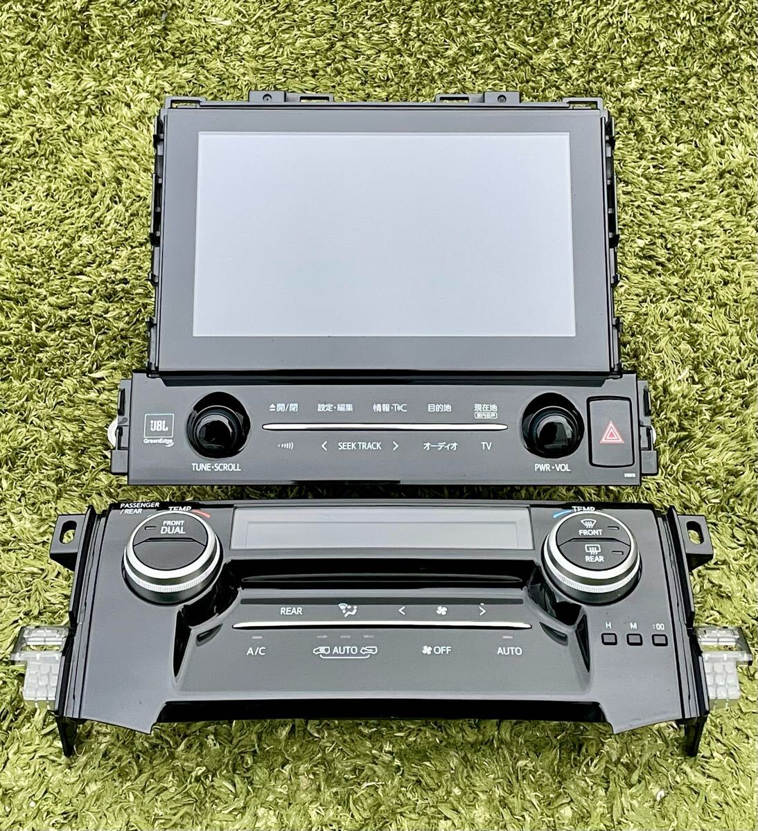 【目立った傷や汚れなし】30系アルファード ヴェルファイア 本物 JBL Green Edgeプレミアムサウンドナビ カーナビ ACパネル付き ...