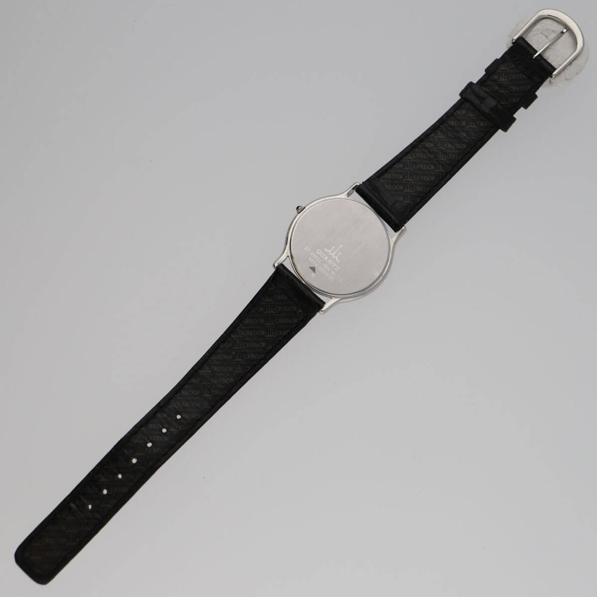 【傷や汚れあり】SEIKO セイコー 5A7A-0020 クレドール ラウンド2針 シルバーダイヤル GP/SS/レザー クオーツ メンズ ...