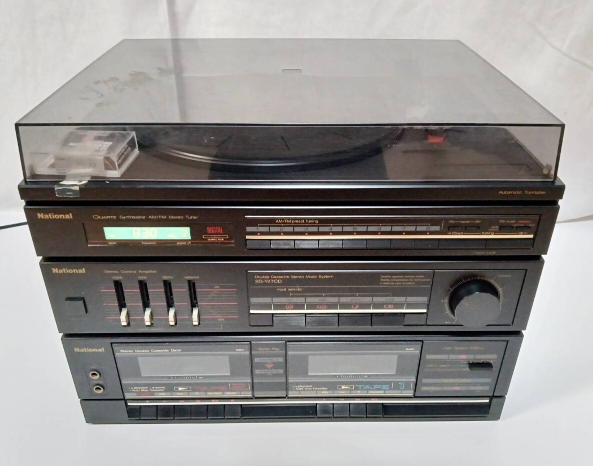 【全体的に状態が悪い】【R508】ナショナル/National/ダブルカセット/ステレオミュージックシステム/SG-W7CD/通電確認OK/現状品の落札情報詳細 - Yahoo!オークション ...