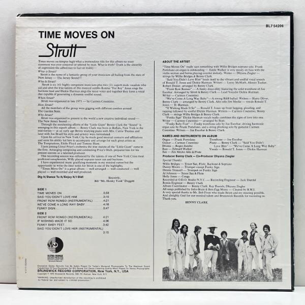 【目立った傷や汚れなし】Cut無し!良好品! USオリジナル STRUTT Time Moves On ('76 Brunswick) 唯一の ...