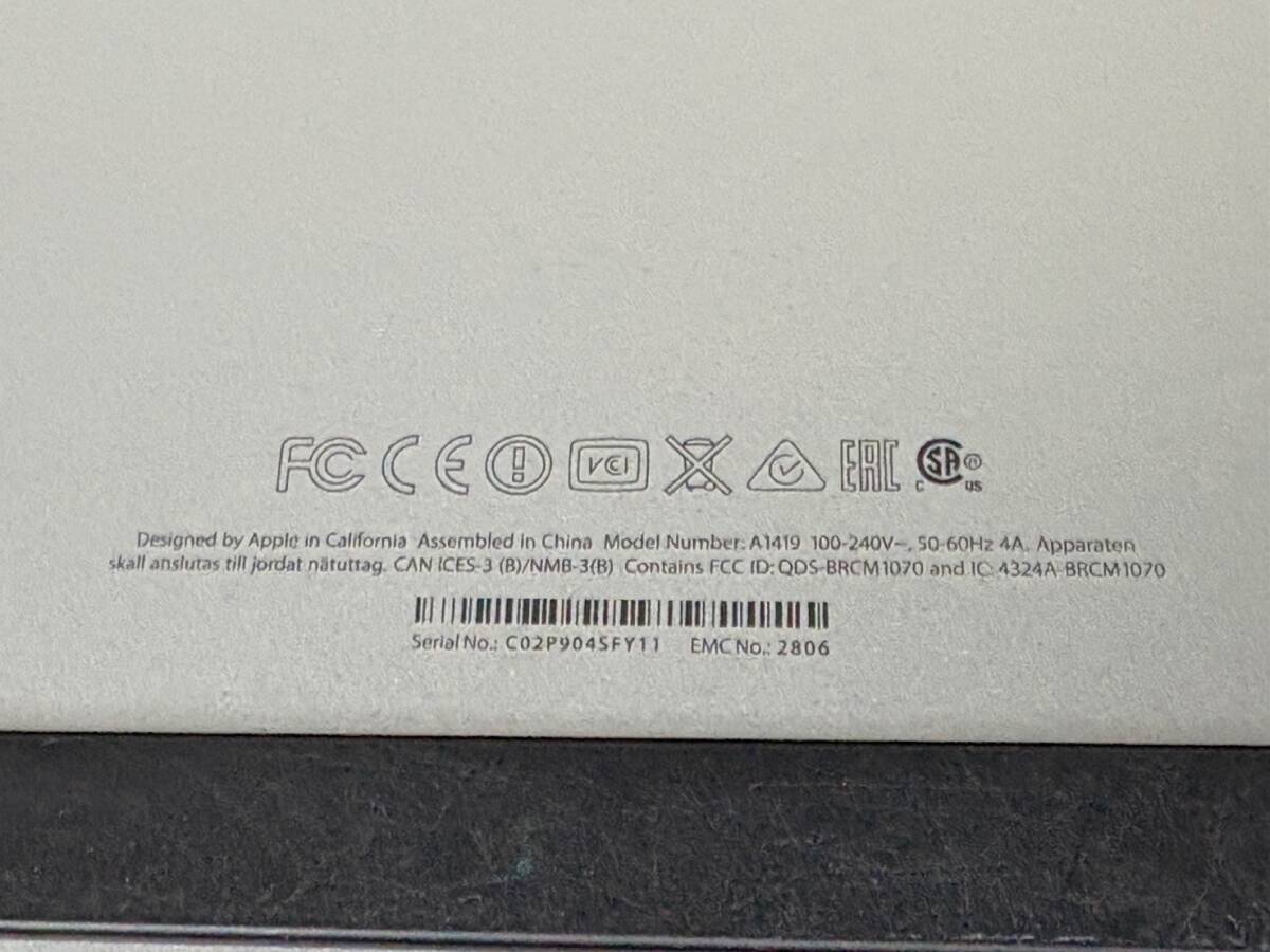 【傷や汚れあり】♪Apple iMac Retina 5K 27 インチ 2014 A1419 Intel i5 3.5GHz メモリ ...