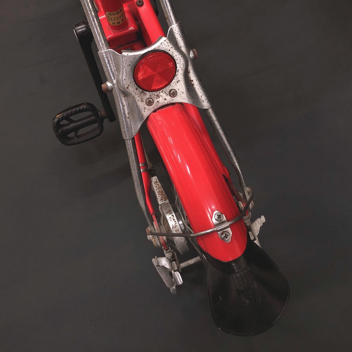 【全体的に状態が悪い】ジャンク picnica BRIDGESTONE ピクニカ ブリヂストン 折りたたみ自転車 14インチ 赤 レッド 引取 ...