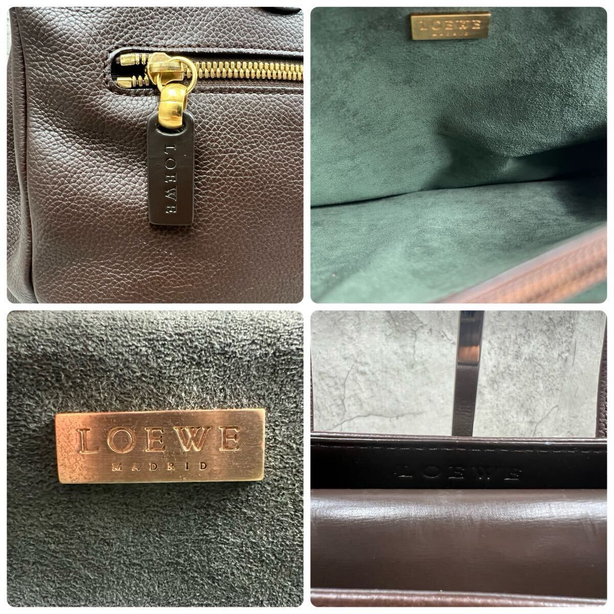 【目立った傷や汚れなし】美品/A4可 LOEWE ロエベ メンズ トート バッグ 2way ショルダー 肩掛け A4 ビジネス ブリーフケース ロゴ型押し 本革 レザー ブラウンの落札情報詳細 ...