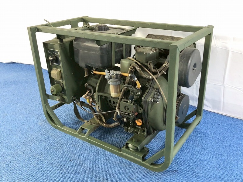 【傷や汚れあり】【米軍放出品】DEWEY 発電機 2KW ジェネレーター ヤンマーディーゼルエンジン MEP-501A 軍用発電機 ミリタリー ...