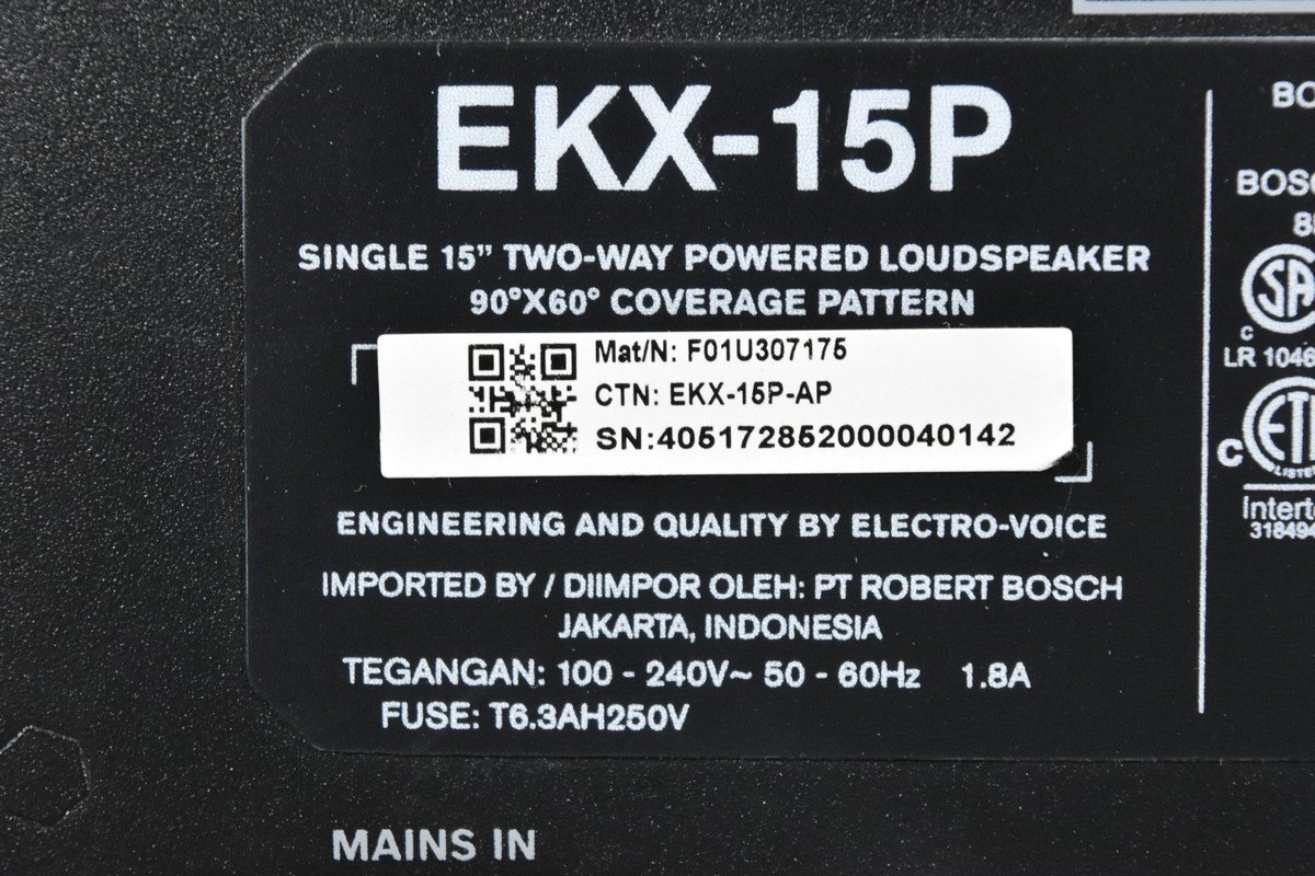 【全体的に状態が悪い】Electro-Voice EKX-15P EV パワードスピーカーペア エレクトロボイス 3092518【送料無料!!】の落札情報詳細 - Yahoo!オークション落札 ...